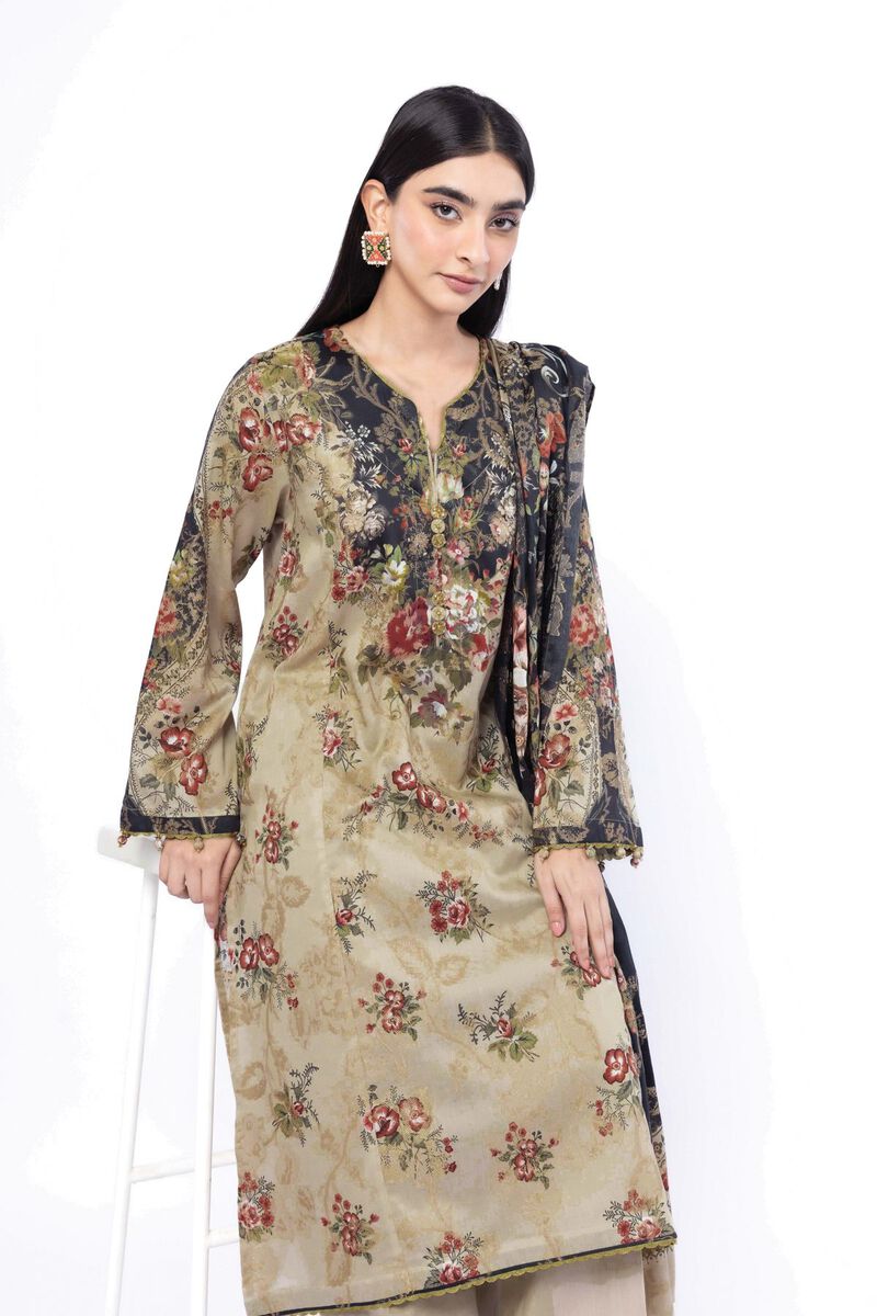 Buy Tailored 3 Piece | 70.00 USD | T-A33-26-107FB-VG_MULTI | Khaadi ...