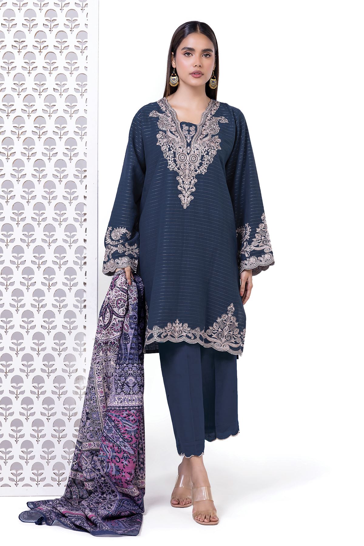 Buy Tailored 3 Piece | 0.0 N/A | LKM07ST-VG_BLUE | Khaadi United States