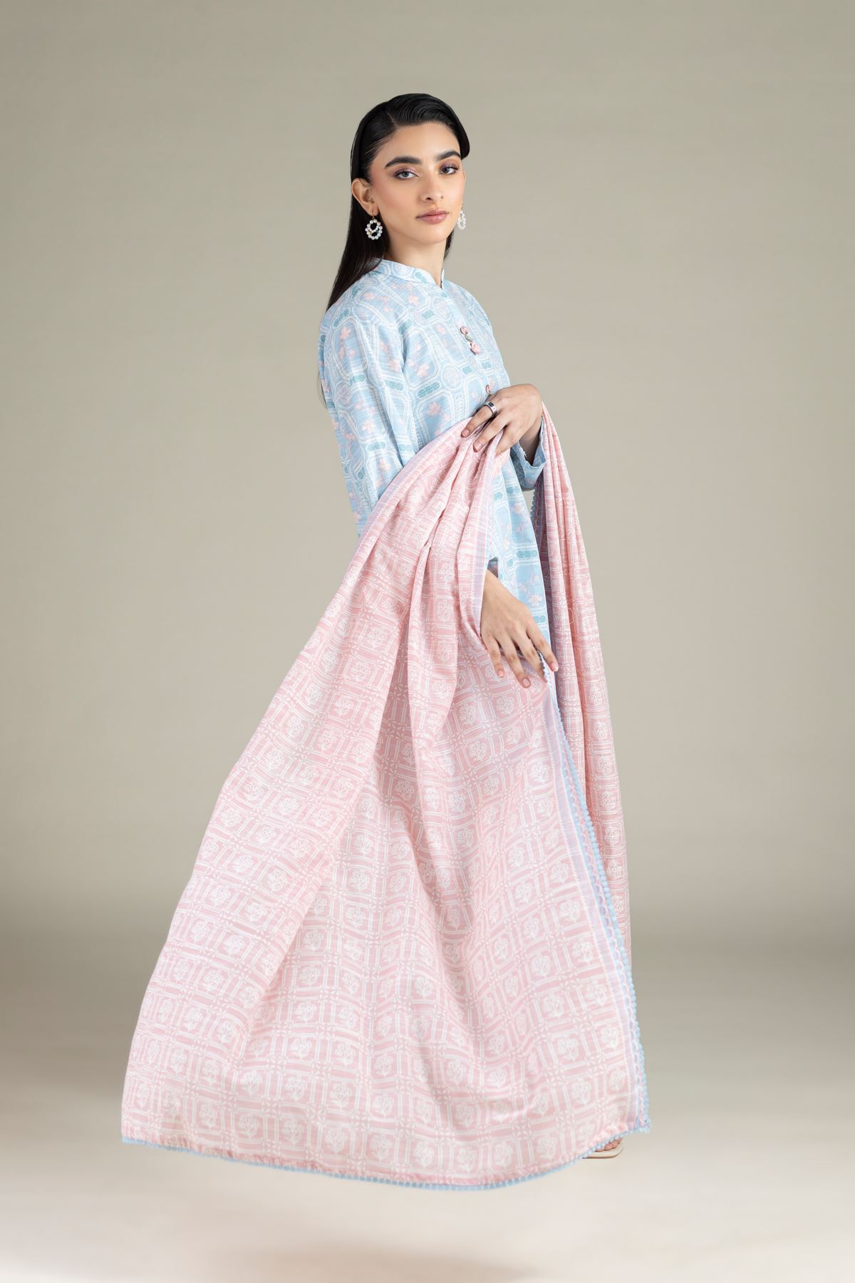 Buy Dupatta | 17.00 USD | 25-04EX10-10SA-VG_MULTI | Khaadi United States
