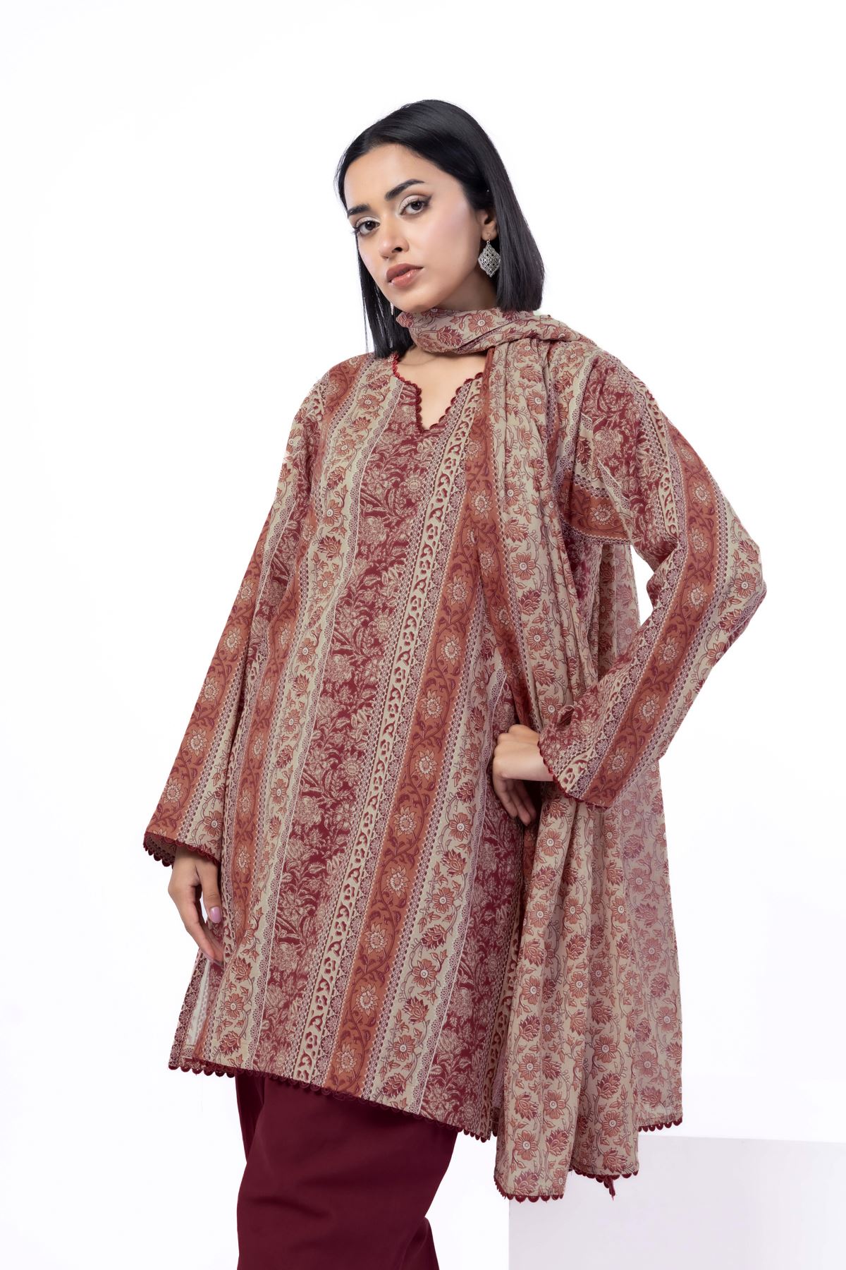 Buy Tailored 3 Piece | 0.0 N/A | CA04AST-VG_MULTI | Khaadi United States