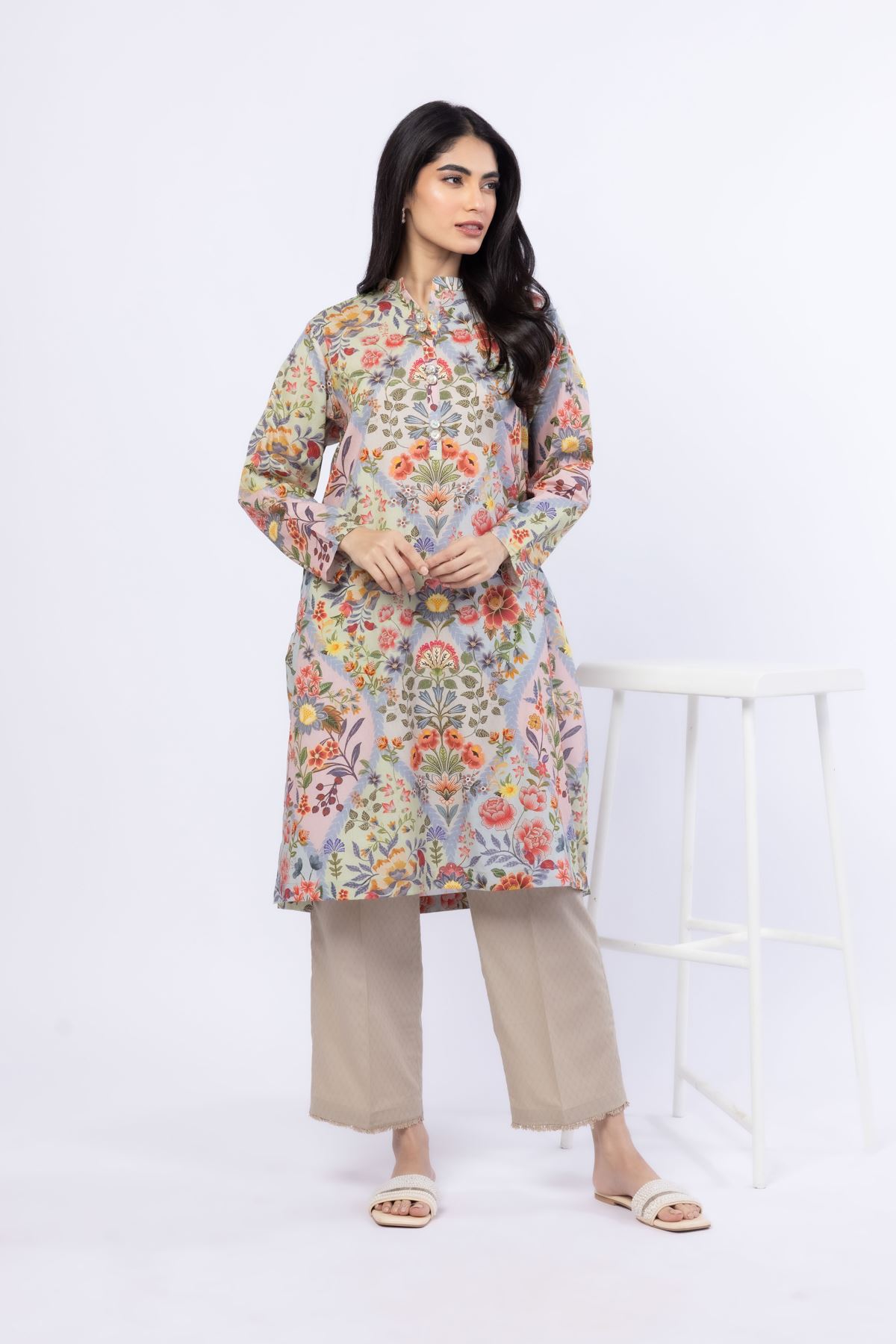Buy Kurta | 0.0 N/A | OTD4-EX26-03TA-VG_MULTI | Khaadi United States