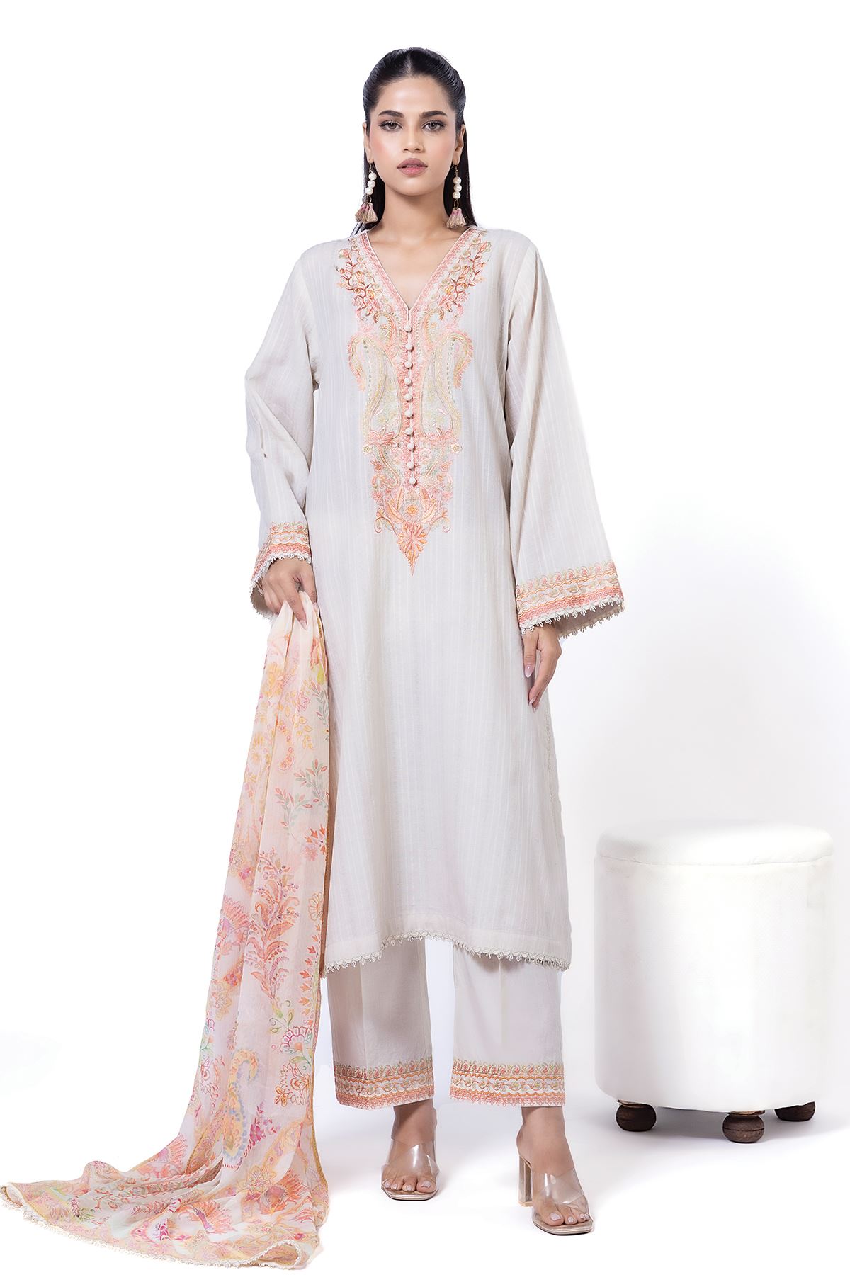 Buy Tailored 3 Piece | 0.0 N/A | AS2803AST-VG_MULTI | Khaadi United States