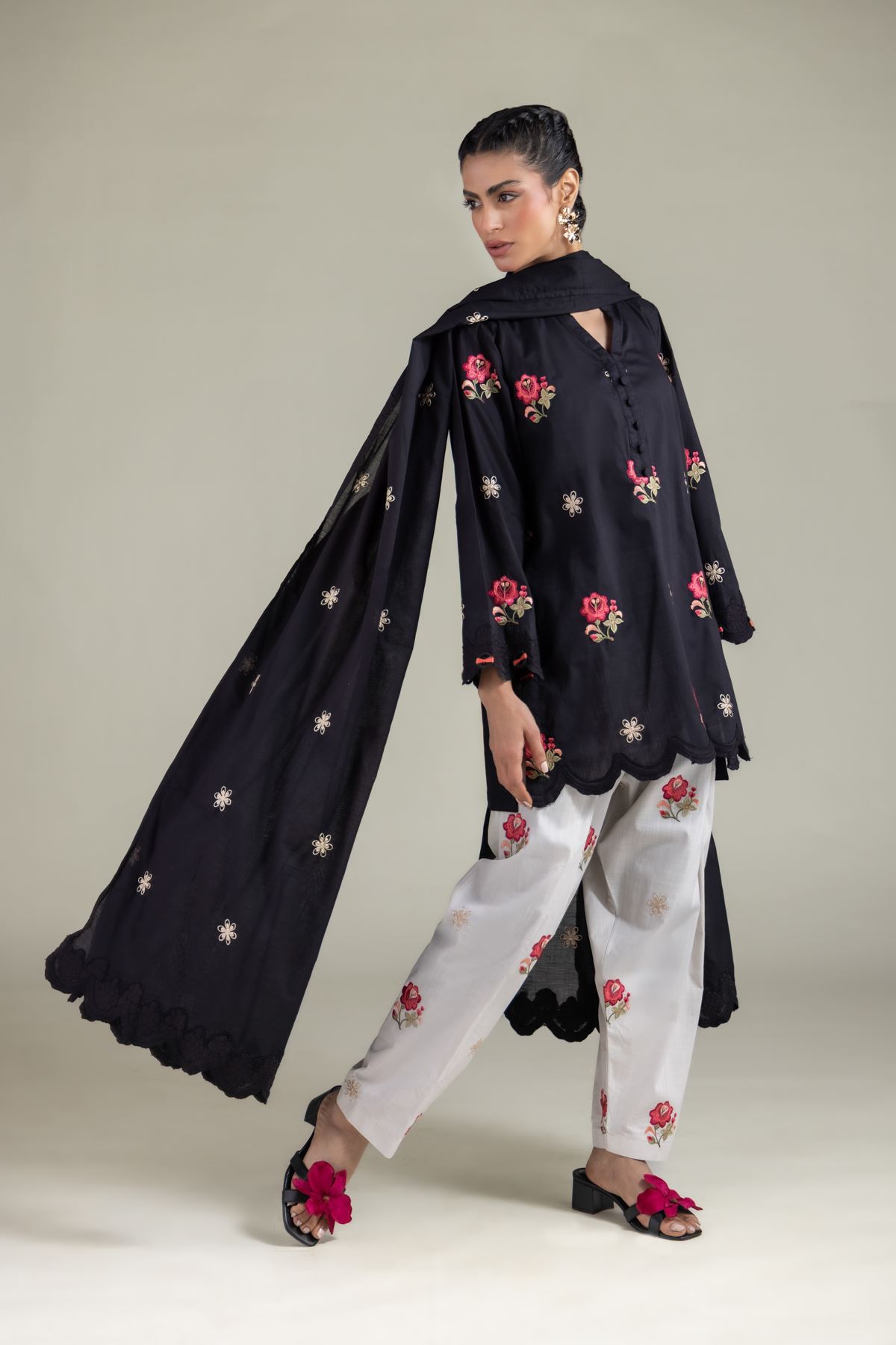 Buy Floral Straight Shalwar | 18.00 USD | 1-26-108-B-B-VG_MULTI ...